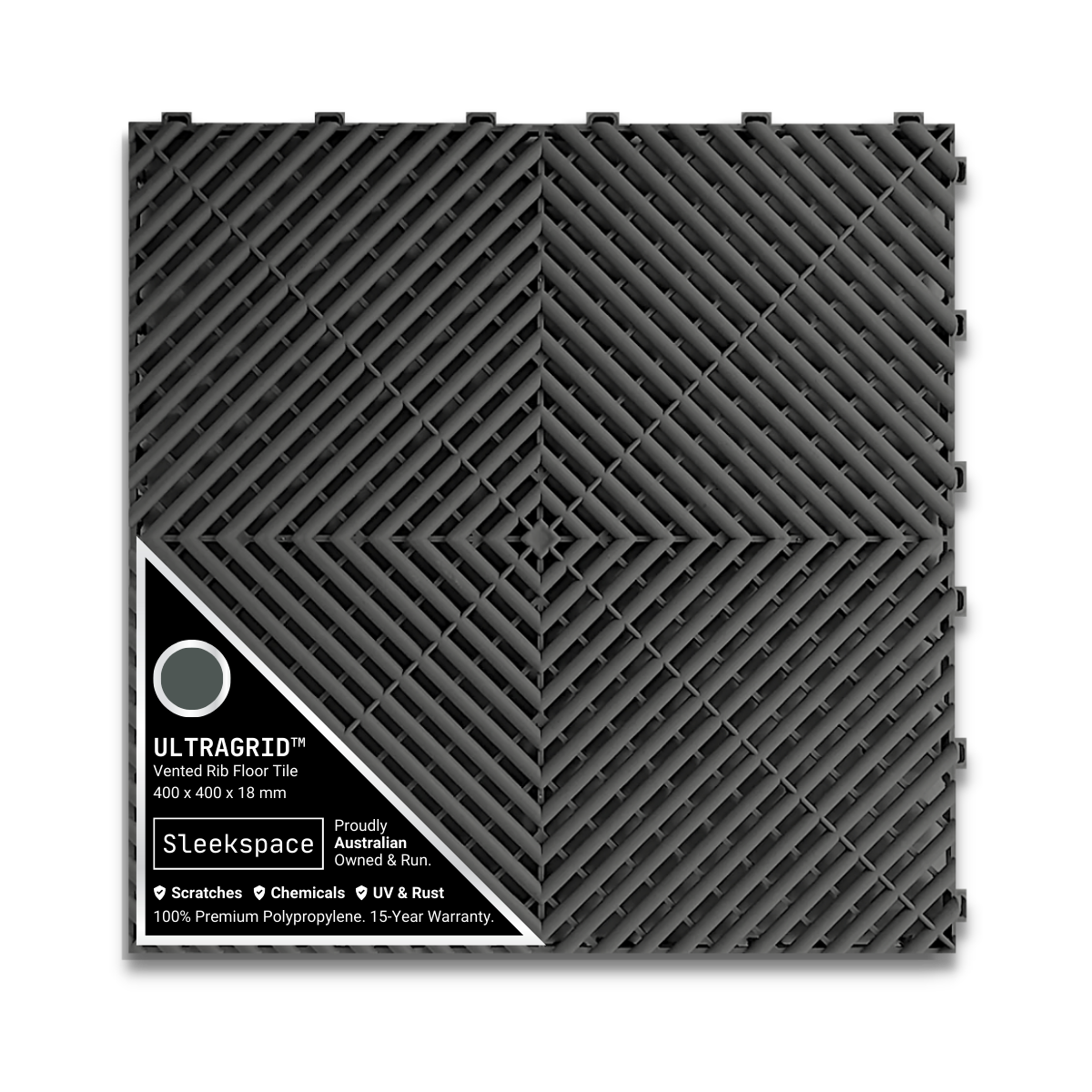 ULTRAGRID Garage Floor Tile, Space Grey – Sleek Space