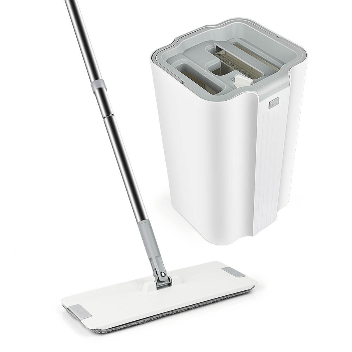 ULTRAMOP™ Microfibre Flat Mop & Rinsing Bucket Set with Pads – Sleek Space