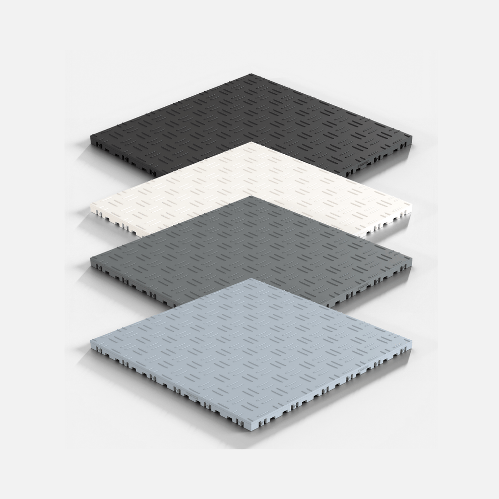 ULTRATUFF™ Garage Tile Sample Pack, Classic Neutrals – Sleek Space