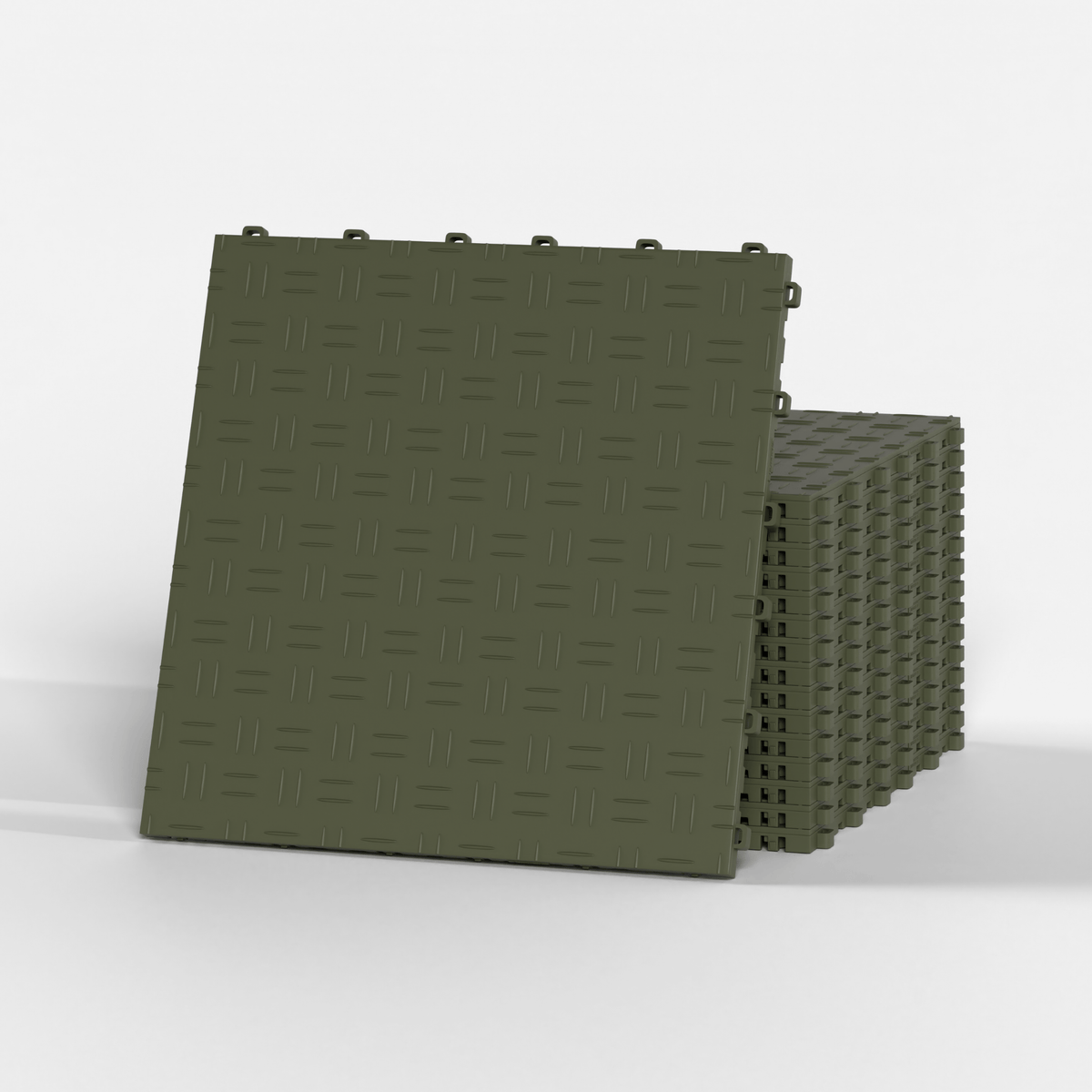 ULTRATUFF™ Garage Floor Tiles, Tactical Olive (16-Pack) – Sleek Space
